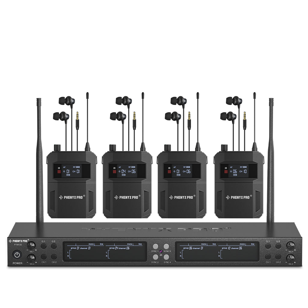 PTM-33-4B Mono Wireless In-Ear Monitor System - Phenyx Pro