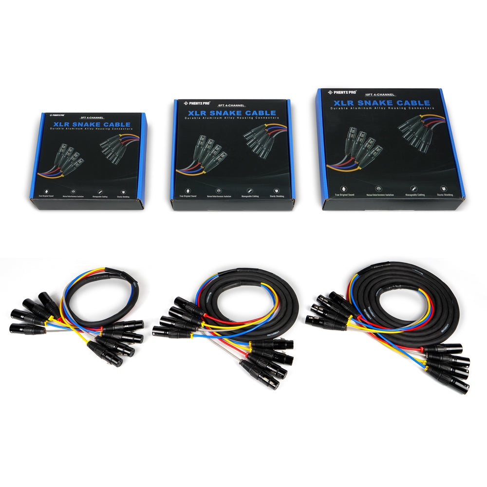 PCBL-4IN1 XLR Snack Cable for Microphone- Phenyx Pro
