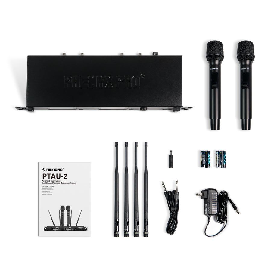 PTAU-2 Dual-Channel Wireless Dynamic Mic System - Phenyx Pro