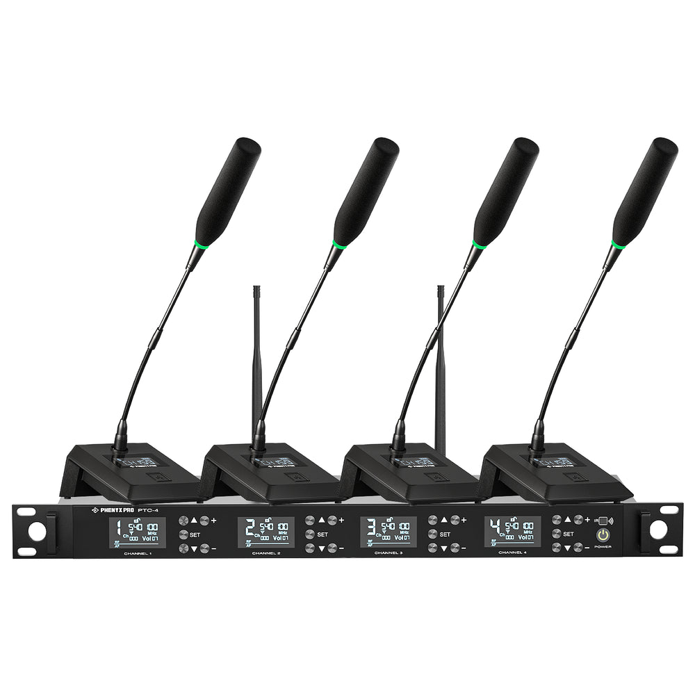 PTC-4 Wireless Conference Microphone System - Phenyx Pro