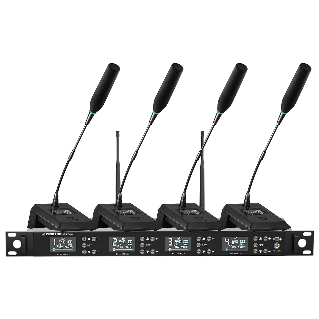 PTC-4 Wireless Conference Microphone System - Phenyx Pro