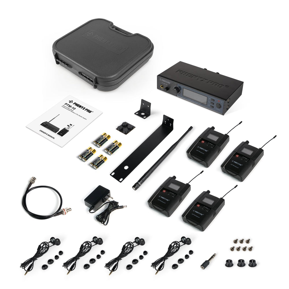 PTM-10-4B Stereo Wireless In-Ear Monitor System - Phenyx Pro