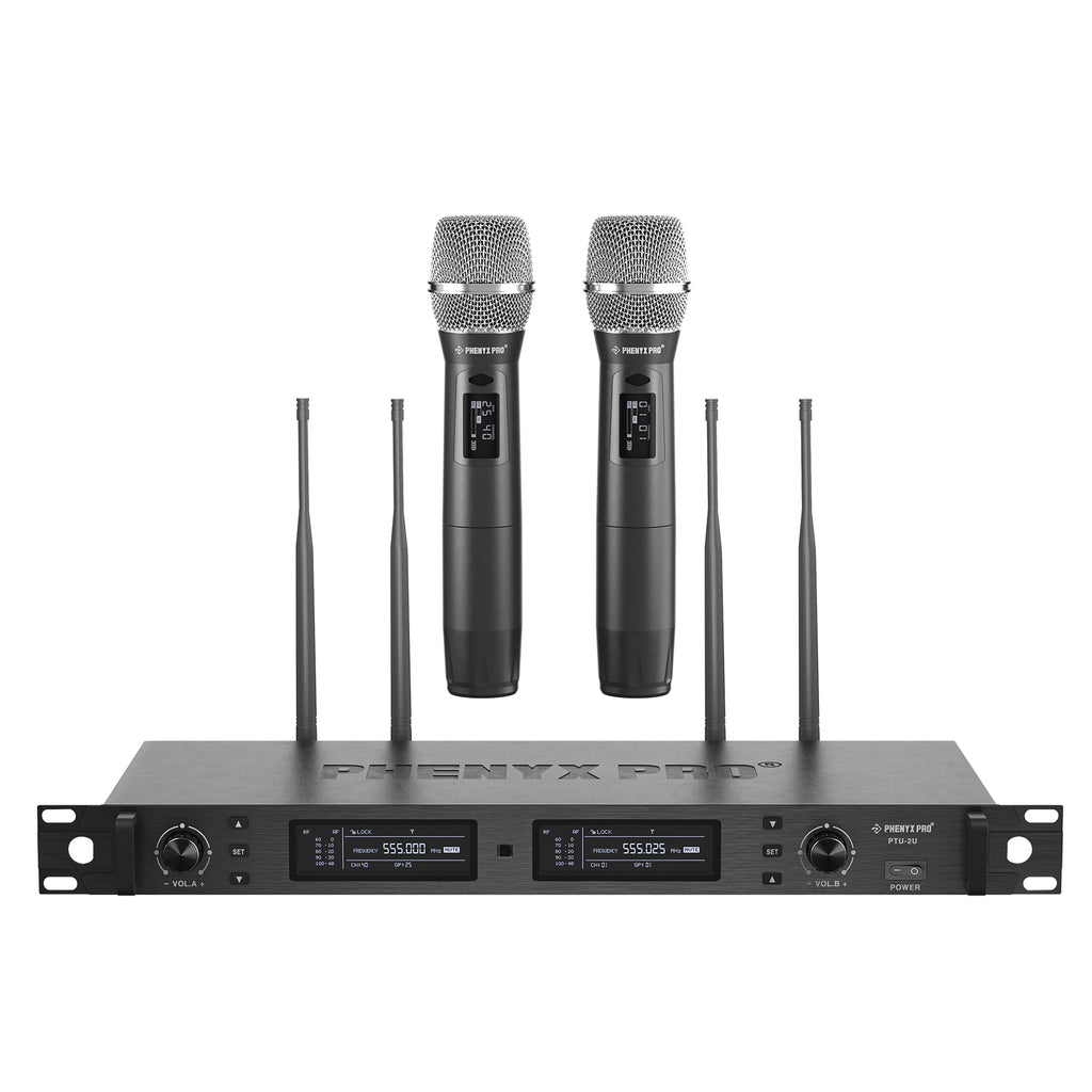 PTU-2U-2H Dual Wireless Microphone System - Phenyx Pro