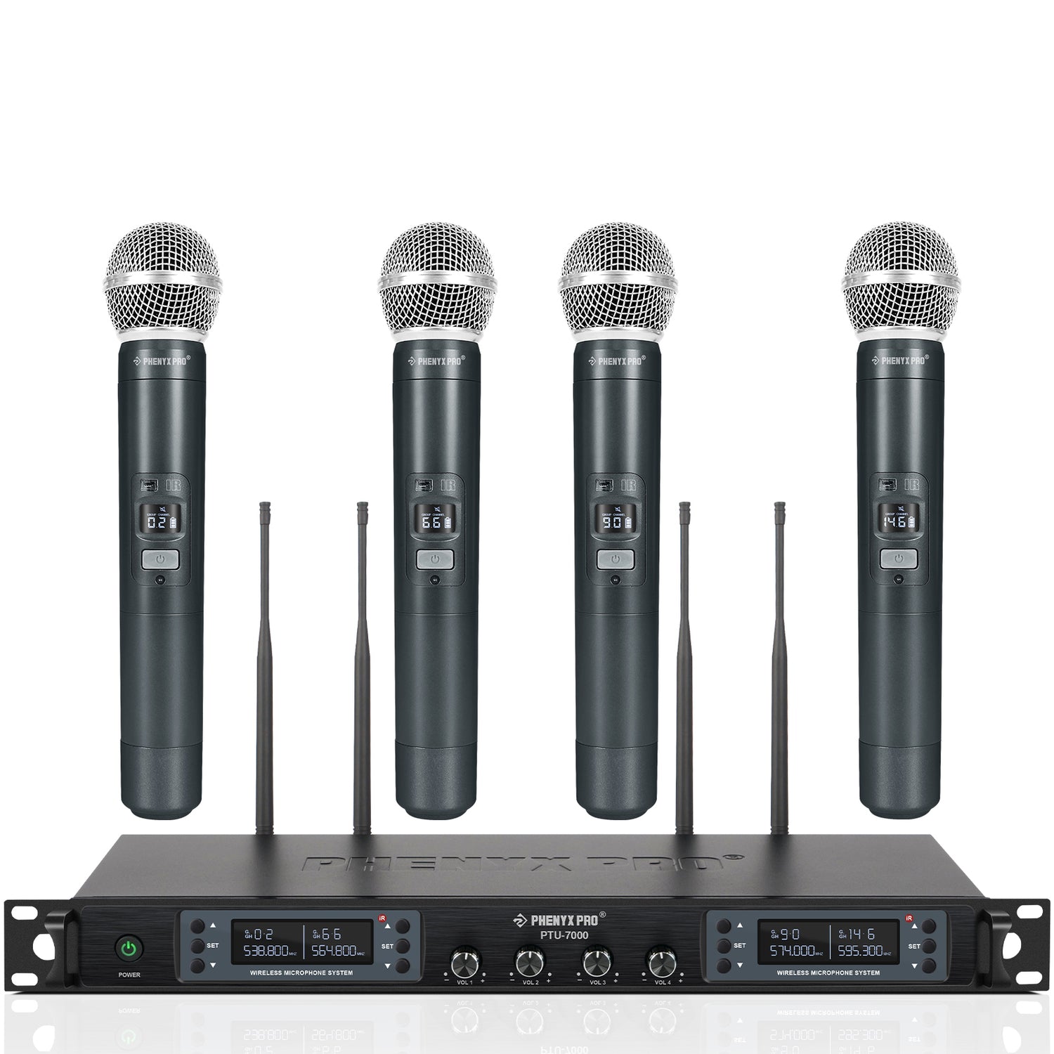 PTU-7000-4H Quad Wireless Microphone System - Phenyx Pro