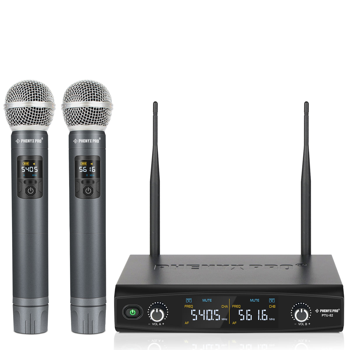PTU-52-2H Dual Wireless Microphone System - Phenyx Pro